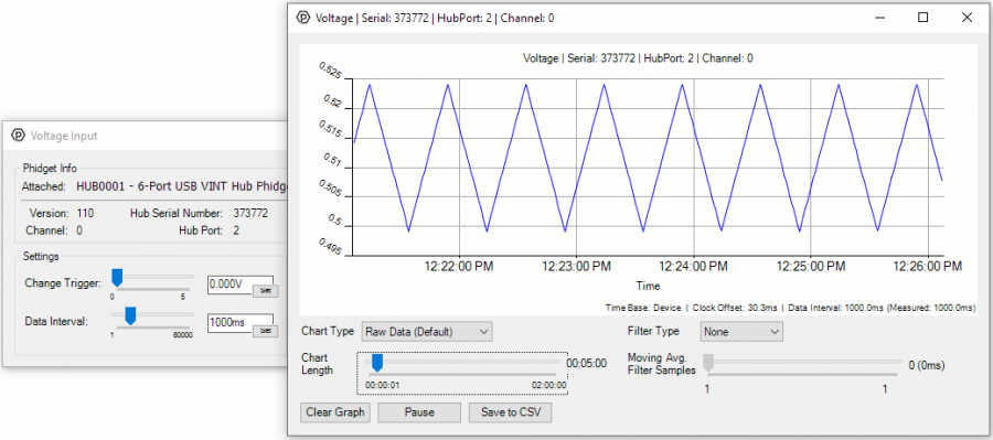 Control Panel Graphing - Phidgets Support